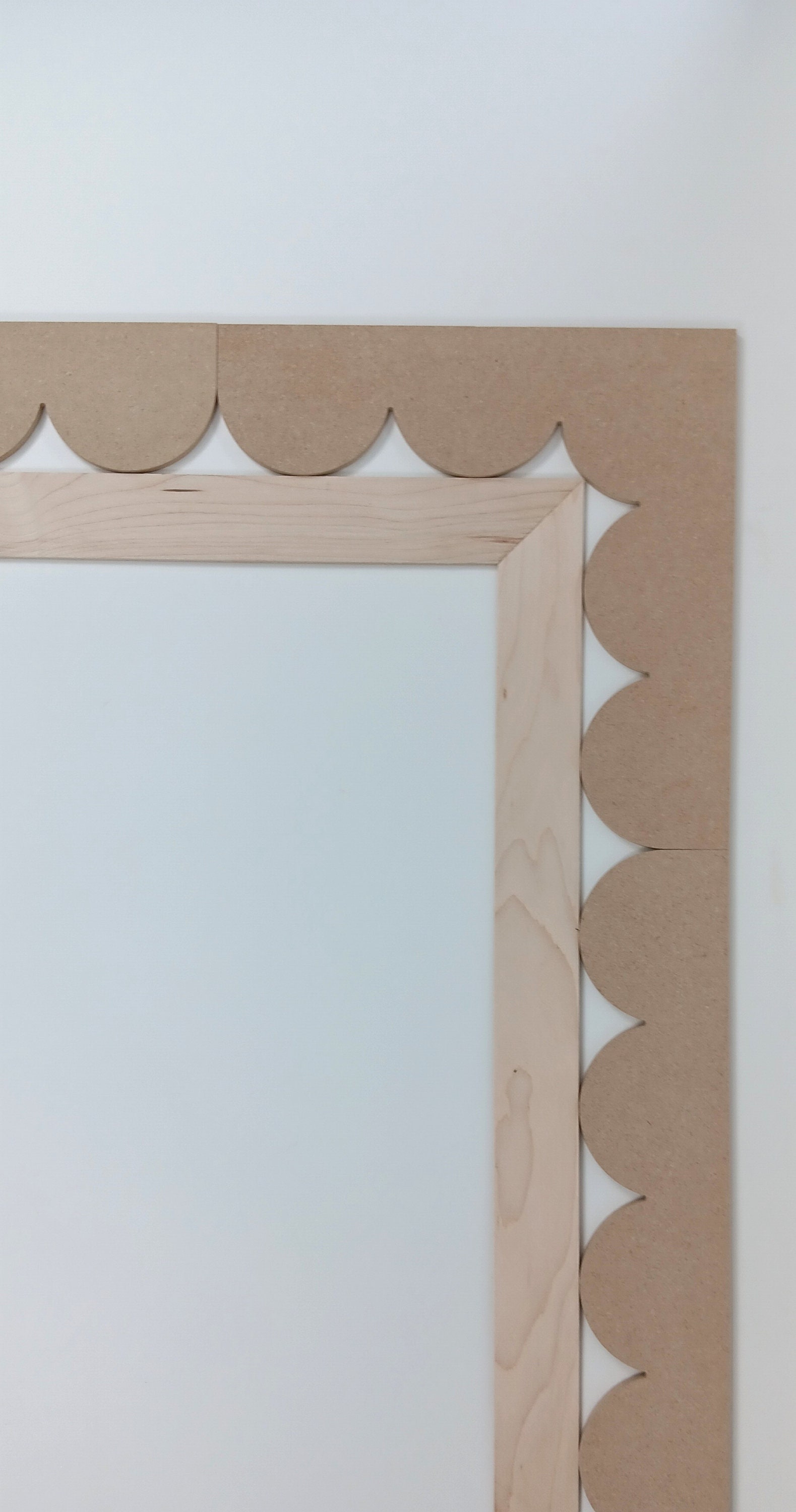 Scallops MDF Trim Molding Corner Piece Scallops Inside , Scalloped ...