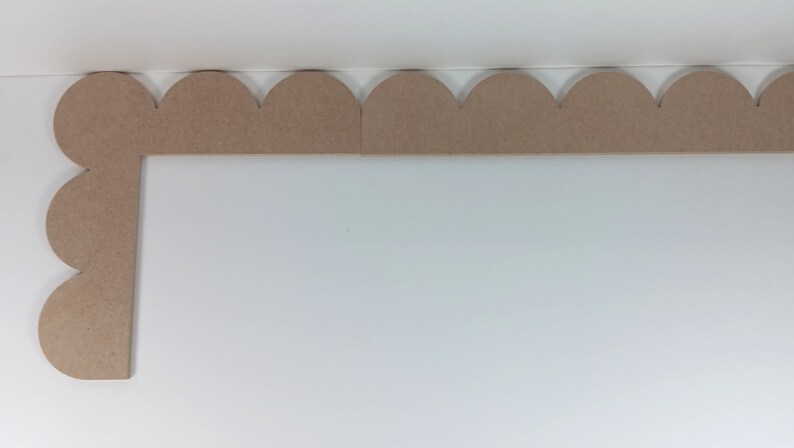 Scallops MDF Trim Molding Corner Piece Scallops Outside , Scalloped ...