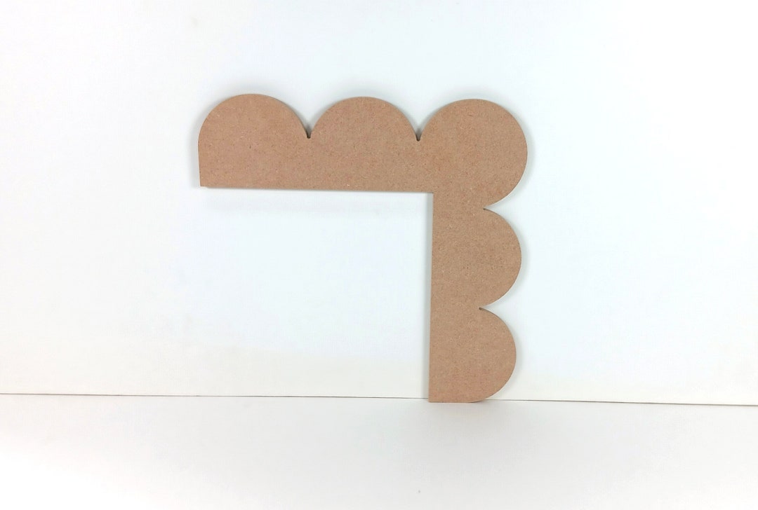 Scallops MDF Trim Molding Corner Piece Scallops Outside 2 Pieces ...