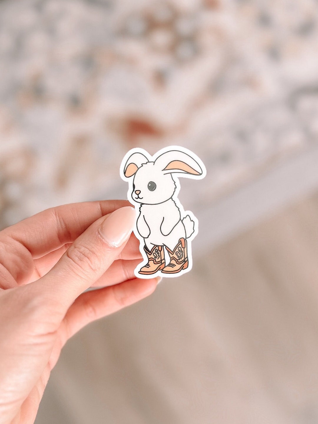 Bunny Rabbit Cowboy Sticker - Etsy