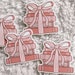 Coquette Bow Book Stack Sticker - Etsy