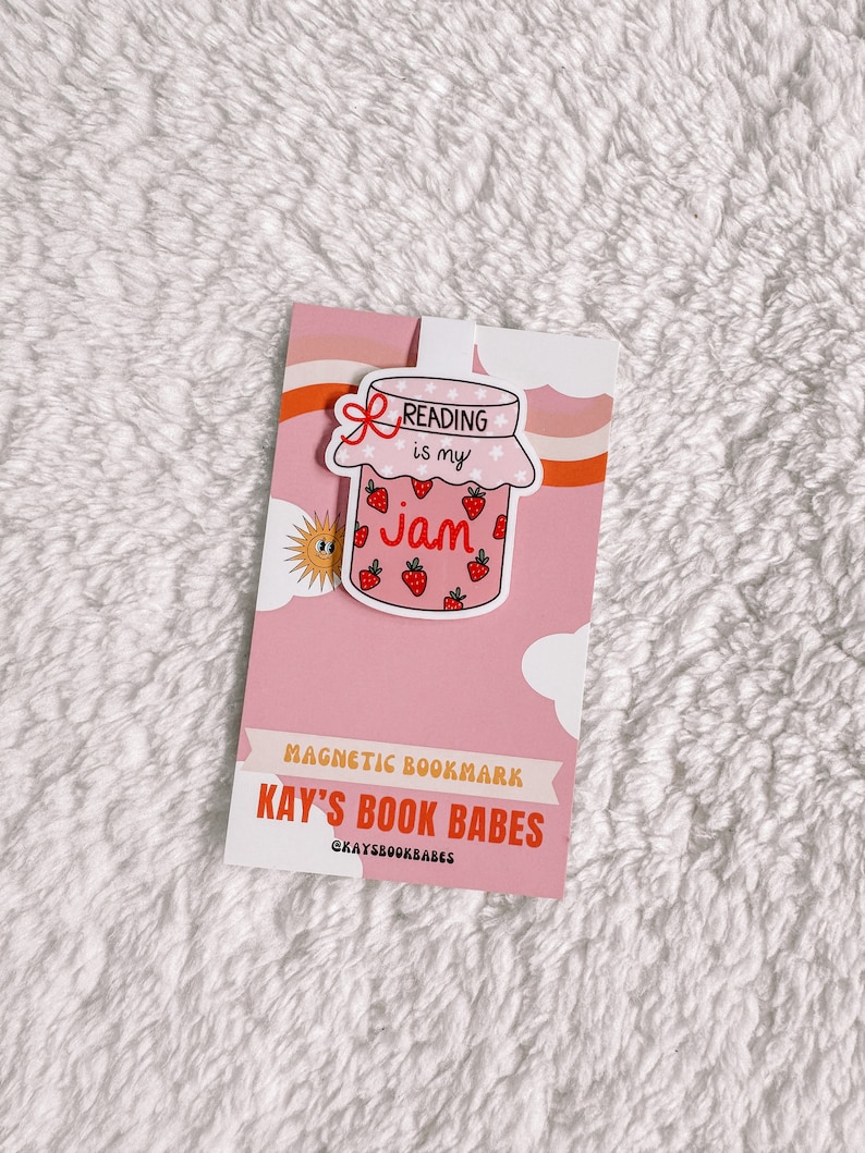 Reading is My Jam Magnetic Bookmark - Etsy