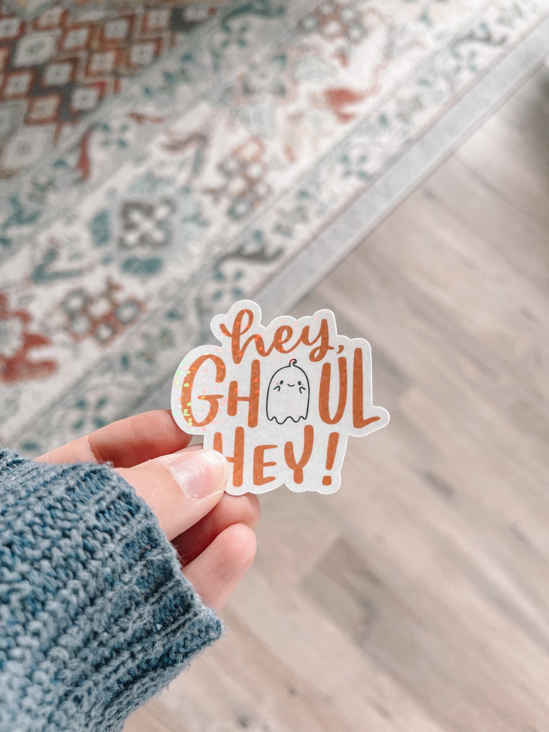 Hey, Ghoul Hey Holographic Ghost Sticker - Etsy