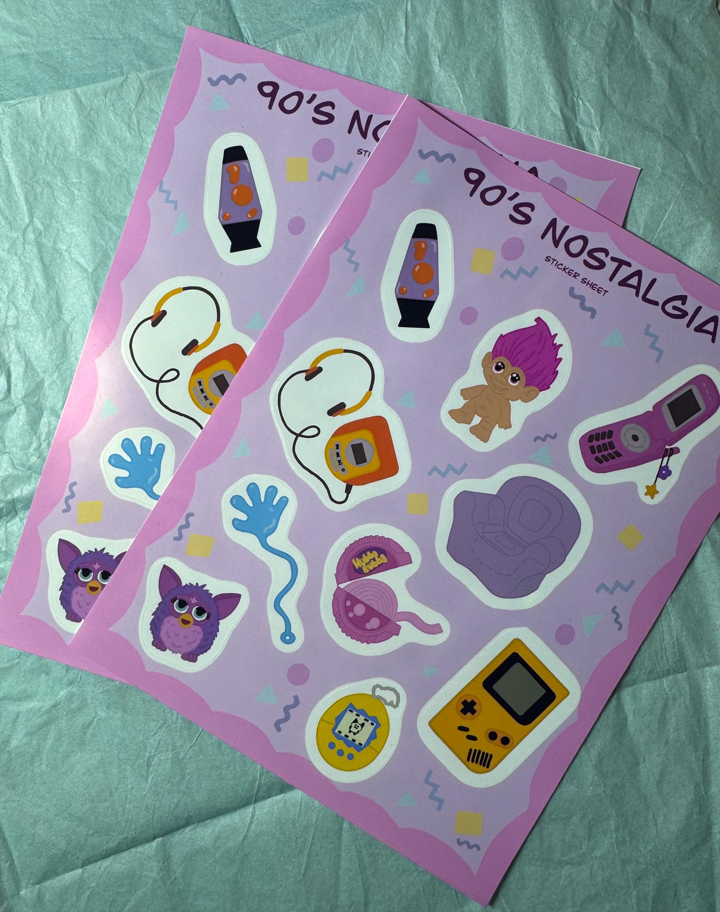 90s Nostalgia Sticker Sheet - Etsy