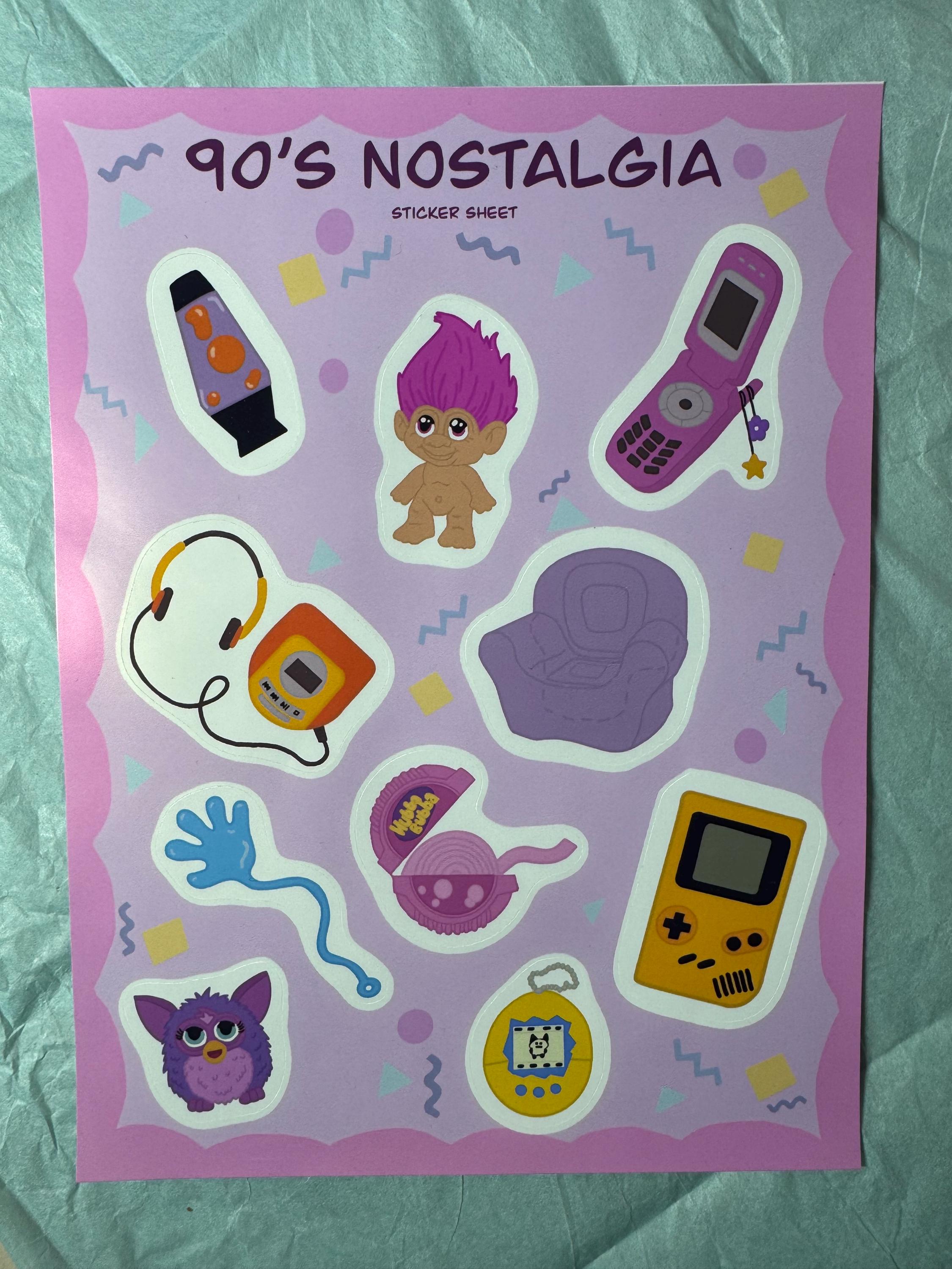 90s Nostalgia Sticker Sheet - Etsy