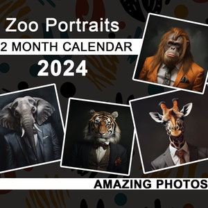 Zoo Portraits 2024 Calendar - Etsy