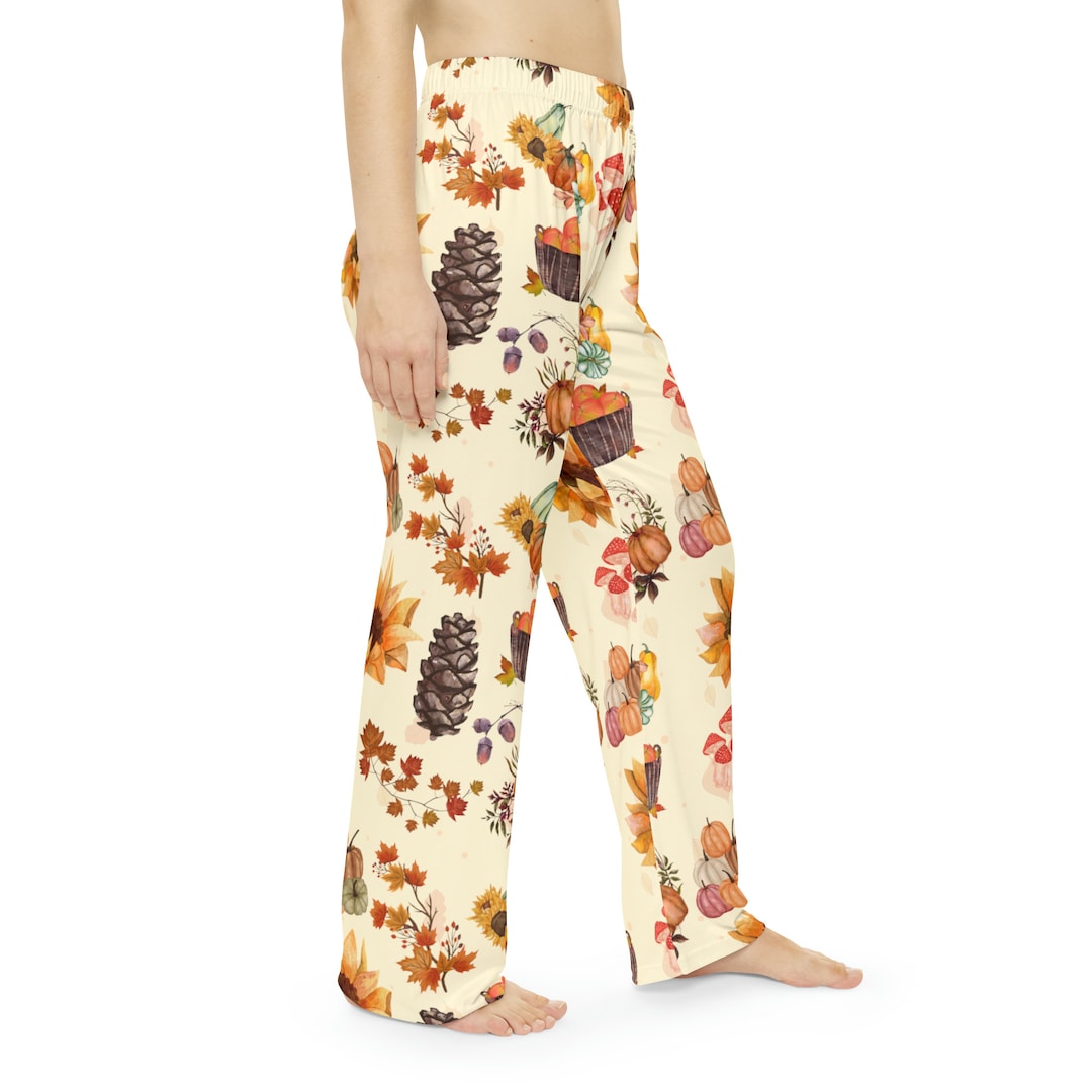 Womens Fall Pajama Pants Autumn Pajamas Fall Pajamas Womens Etsy