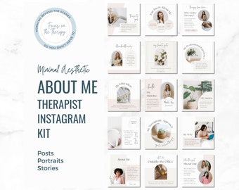 Therapist Instagram Templates Mental Health Templates Canva Templates ...