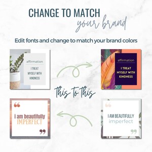 Instagram Templates for Therapists, Therapist Social Media Posts, Canva ...