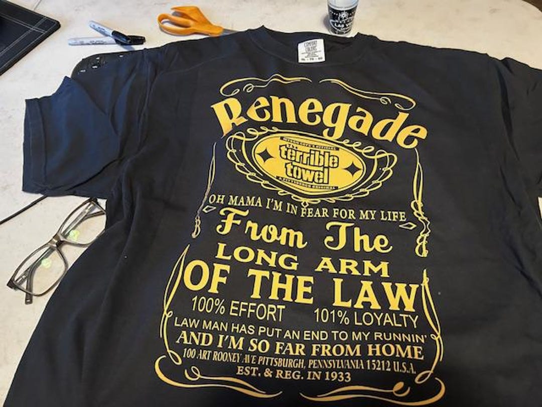 Pittsburgh Steelers Renegade T-shirt - Etsy