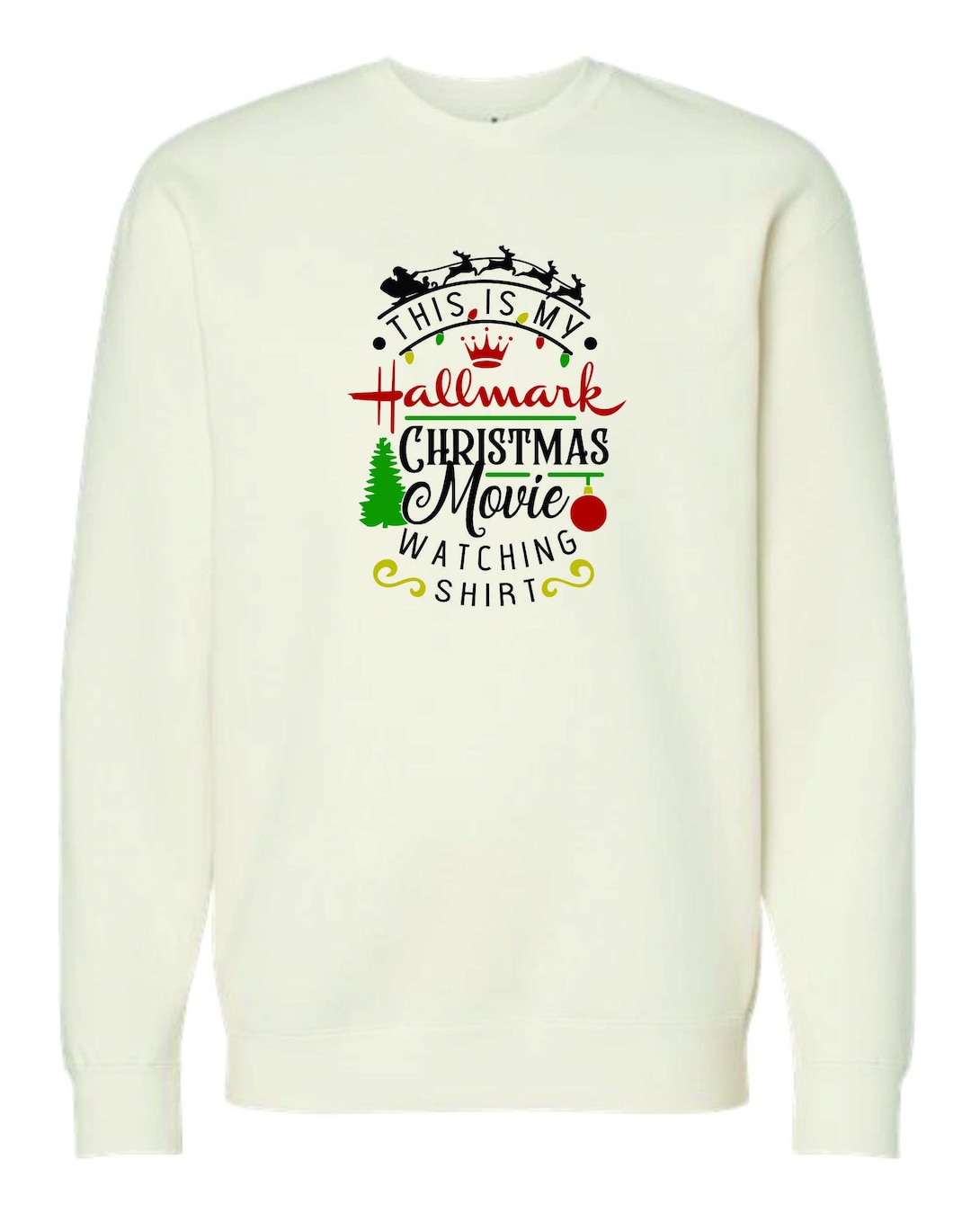 This is My Hallmark Christmas Movie Cream Sweatshirt - Etsy