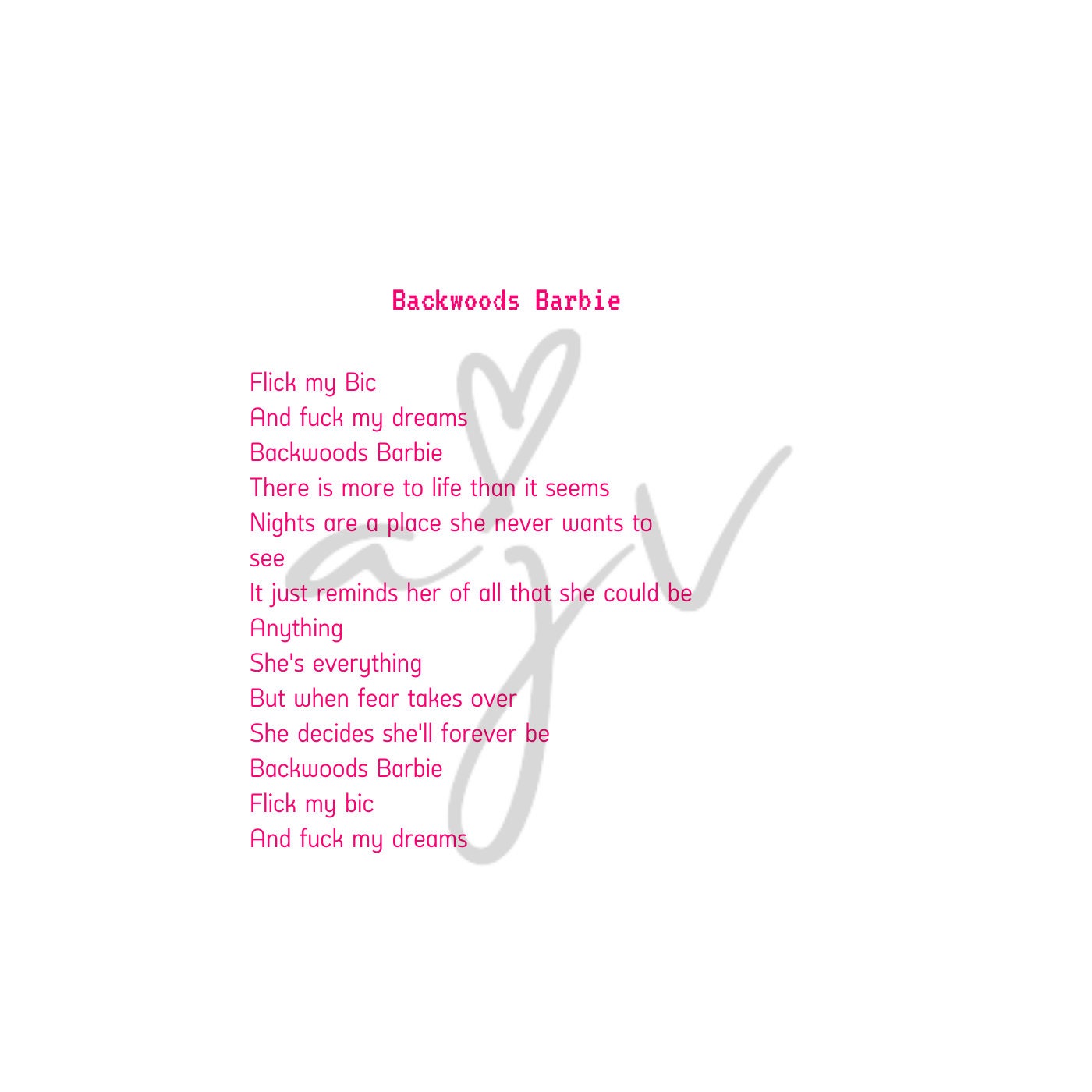 Backwoods Barbie Pretty in Pink Edition Digital Poem Book PDF - Etsy