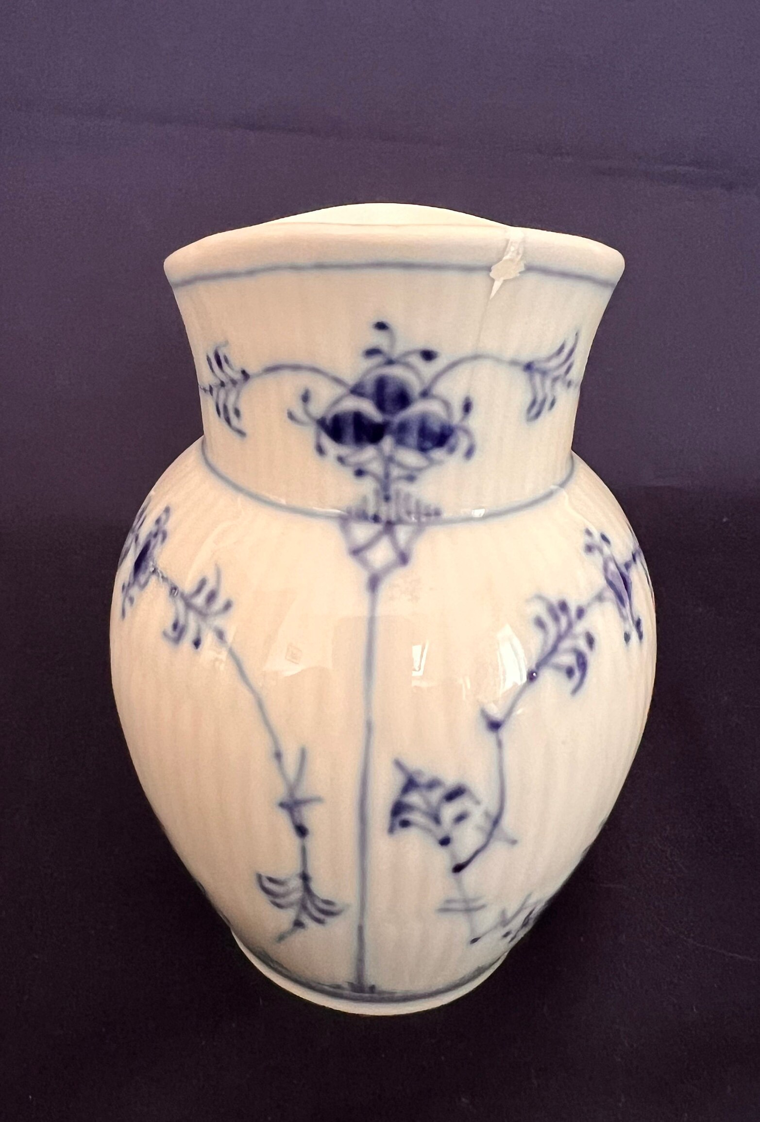 RARE Royal Copenhagen Milk Jug. Blue Fluted Plain Design. Made in 1967 ...