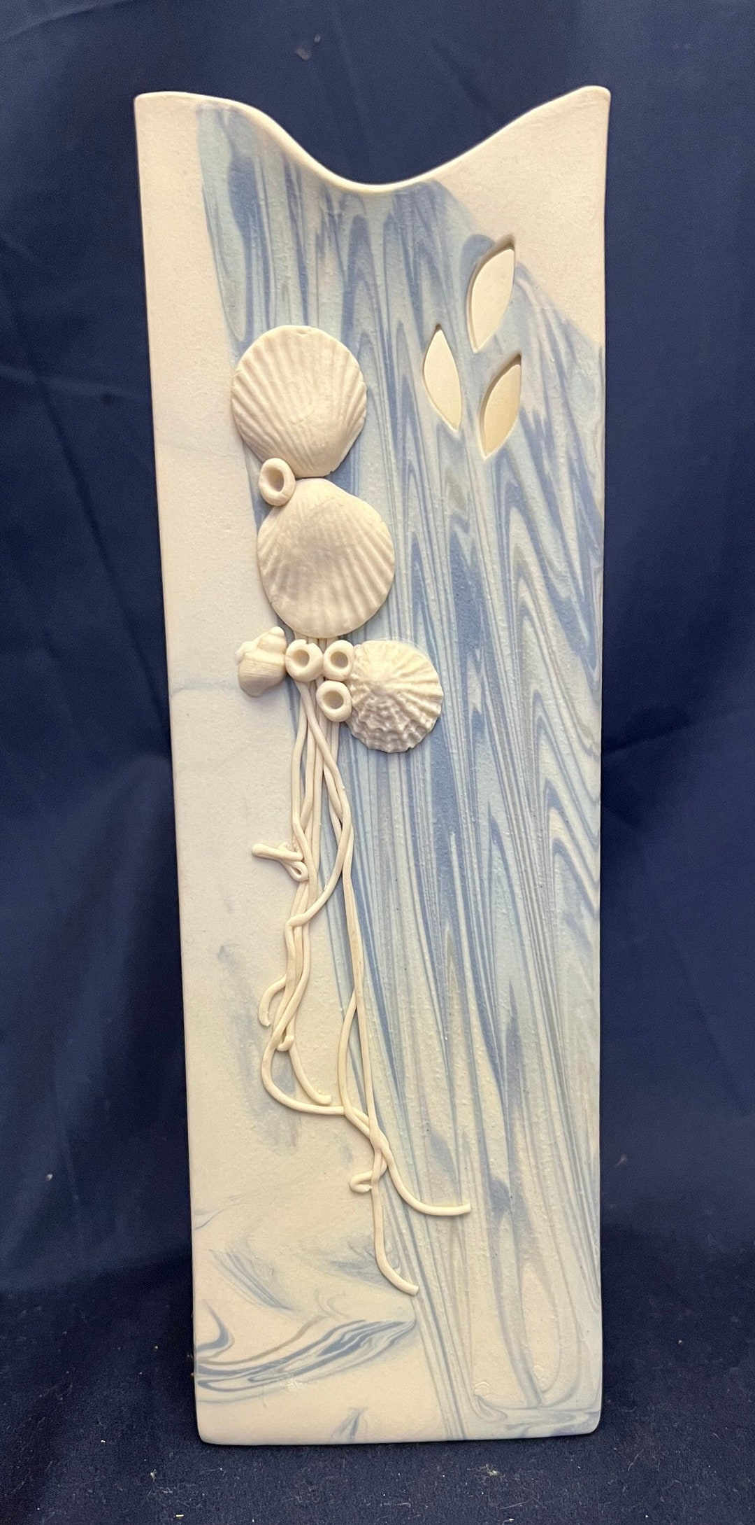 MARGARET Macdonald PORCELAIN Vase 22cm. Bisque Porcelain Square Vase ...