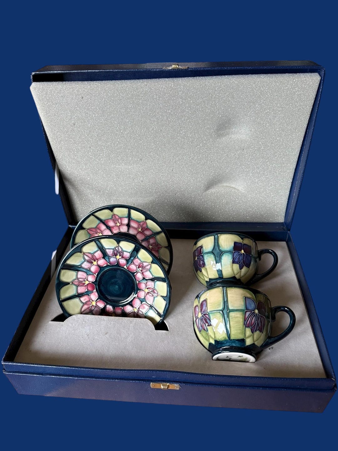 MOORCROFT VIOLET TEA Set. Sally Tuffin Design. Tea for Two. Afternoon ...