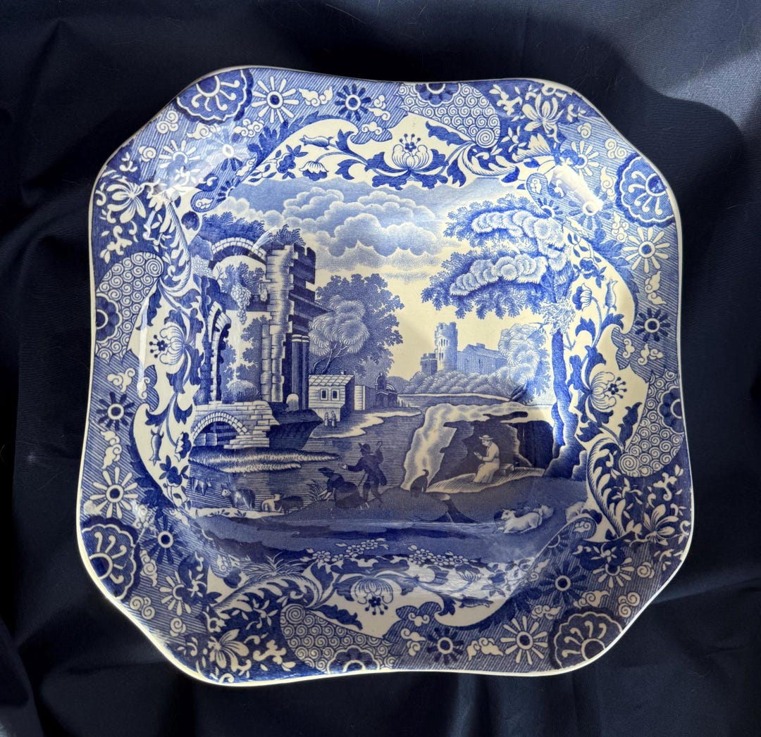 COPELAND SPODE DISH 20cm. Blue and White Classic Spode. Italian Pattern ...