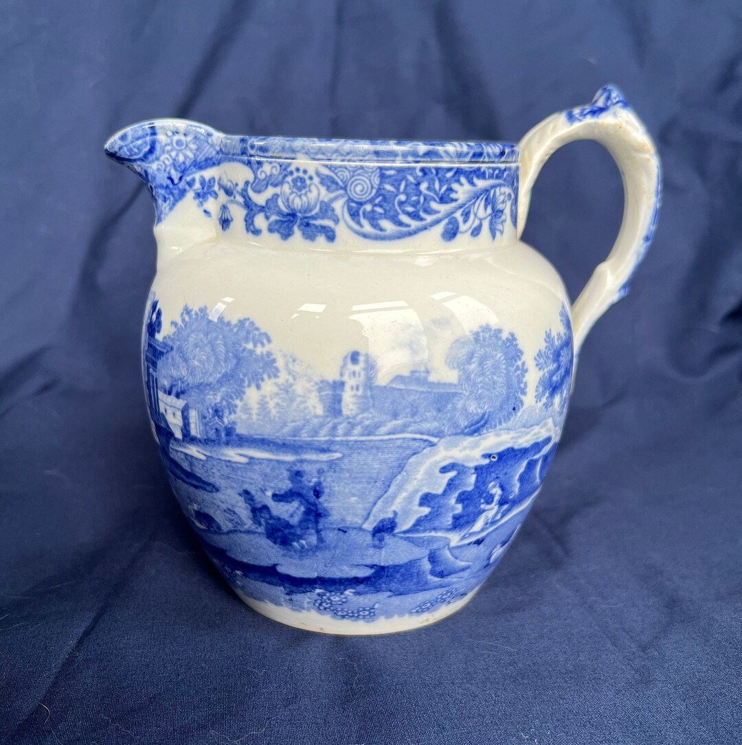 COPELAND SPODE ITALIAN Jug 1930s. Blue & White Classic Design. Antique ...