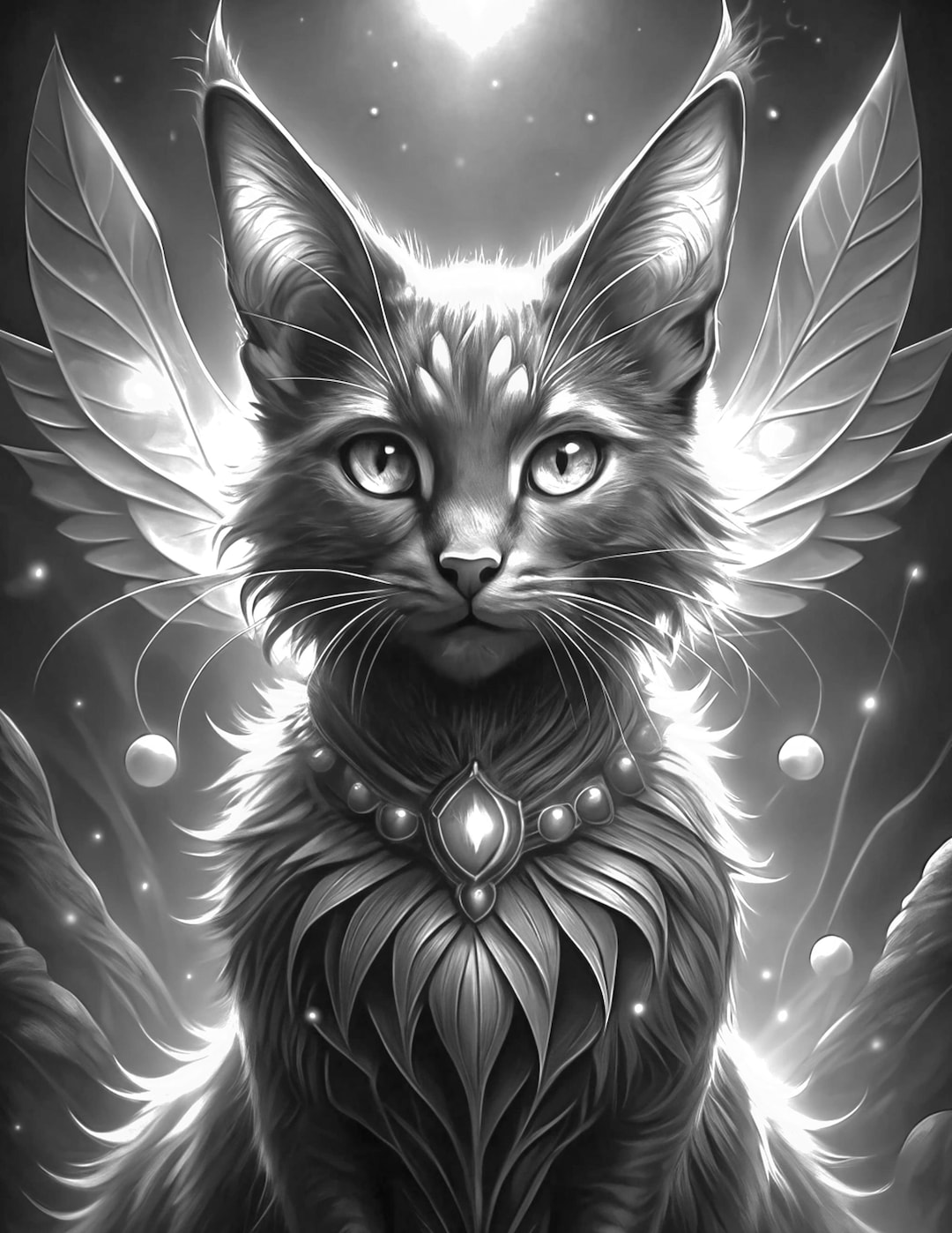 Mystical Creatures Coloring Pages: Fantasy Animals, Stress Relief Art ...