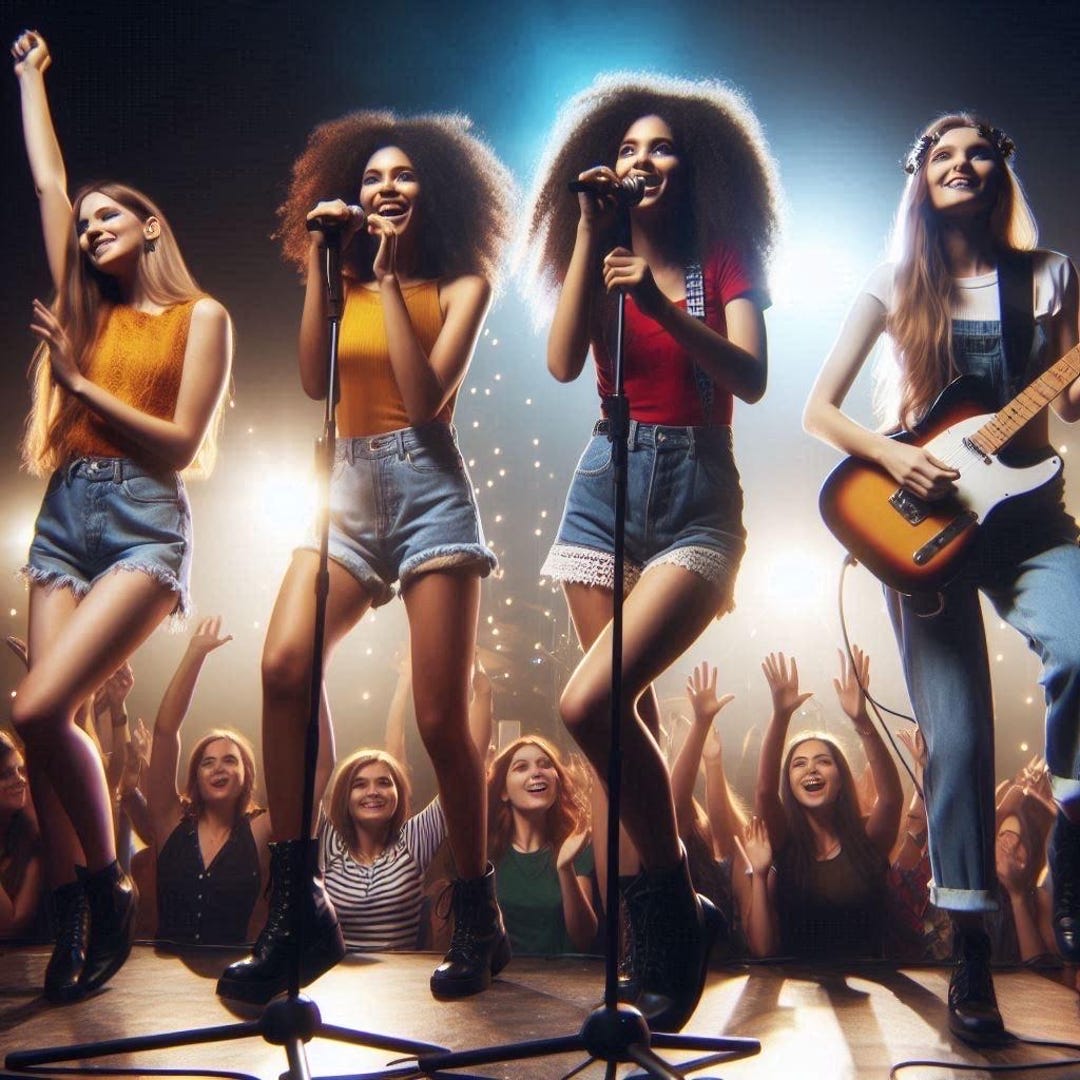 Girl Band Concert SVG: Empowering Music Scene (digital Download) - Etsy