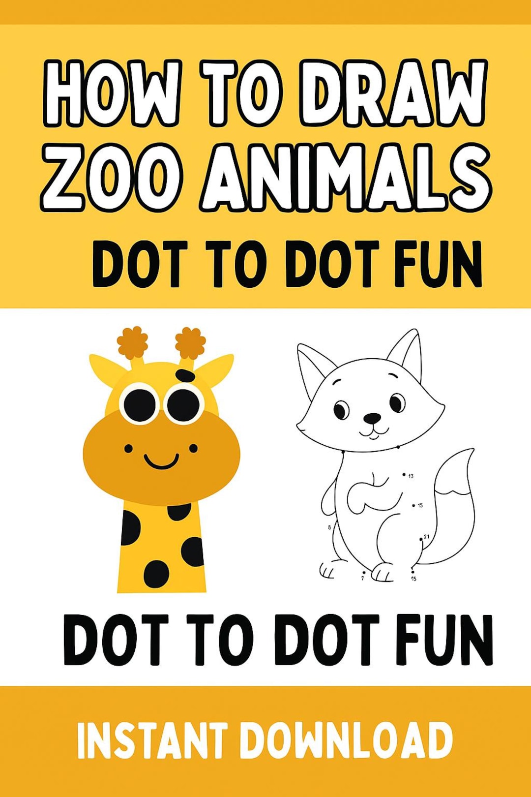 Learn to Draw Animals for Kids Vol2 Dot-to-dot Drawing Book 37 Pages ...