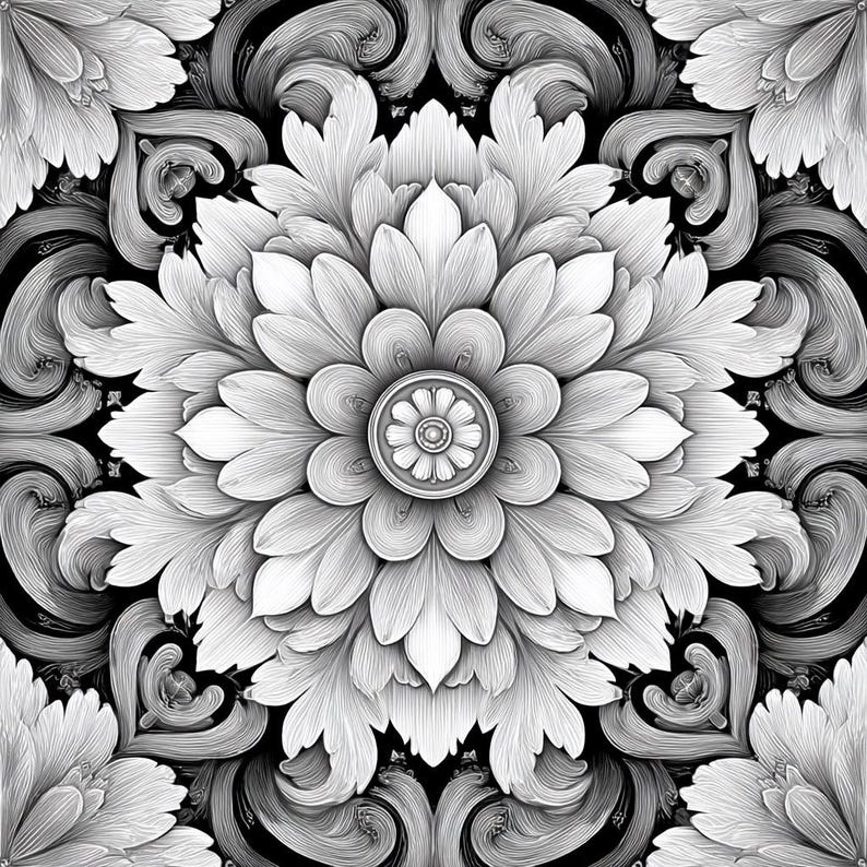 Mental Health Coloring Book Pages | Printable Line Art for Stress ...