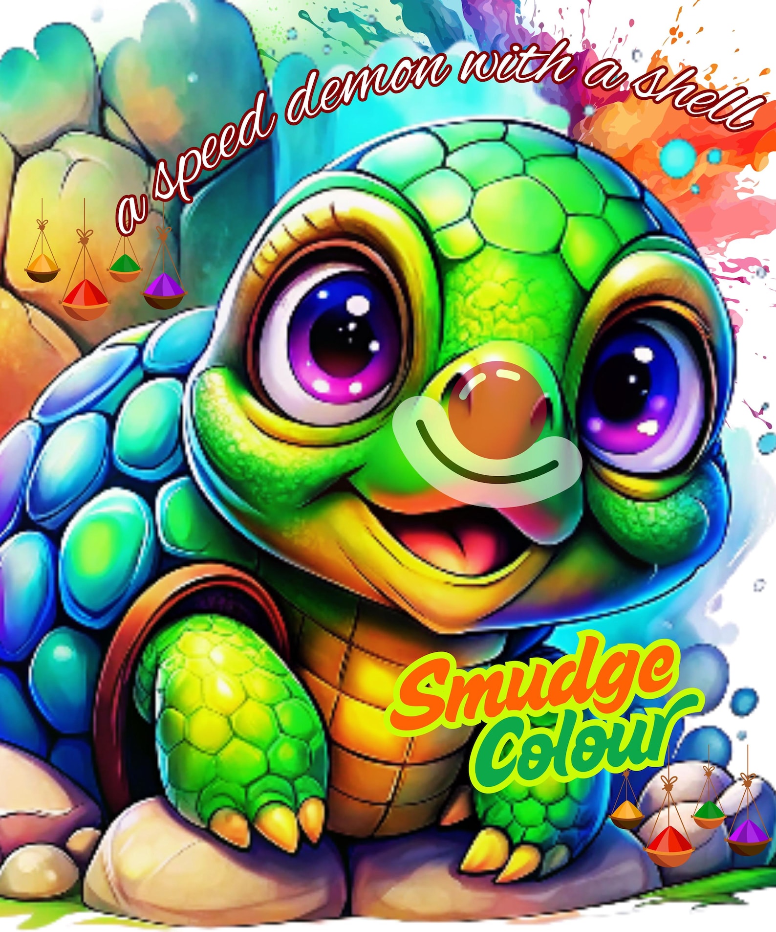 Funny Turtle Clipart PNG – “A Speed Demon With a Shell” | Cute Cartoon ...