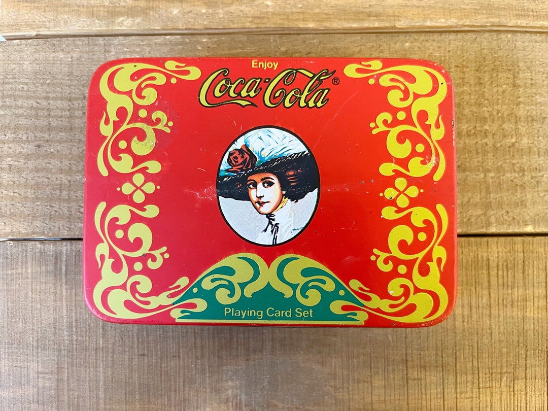 Vintage Coca Cola Playing Card Set in Tin Box Two Deck Cards - Etsy