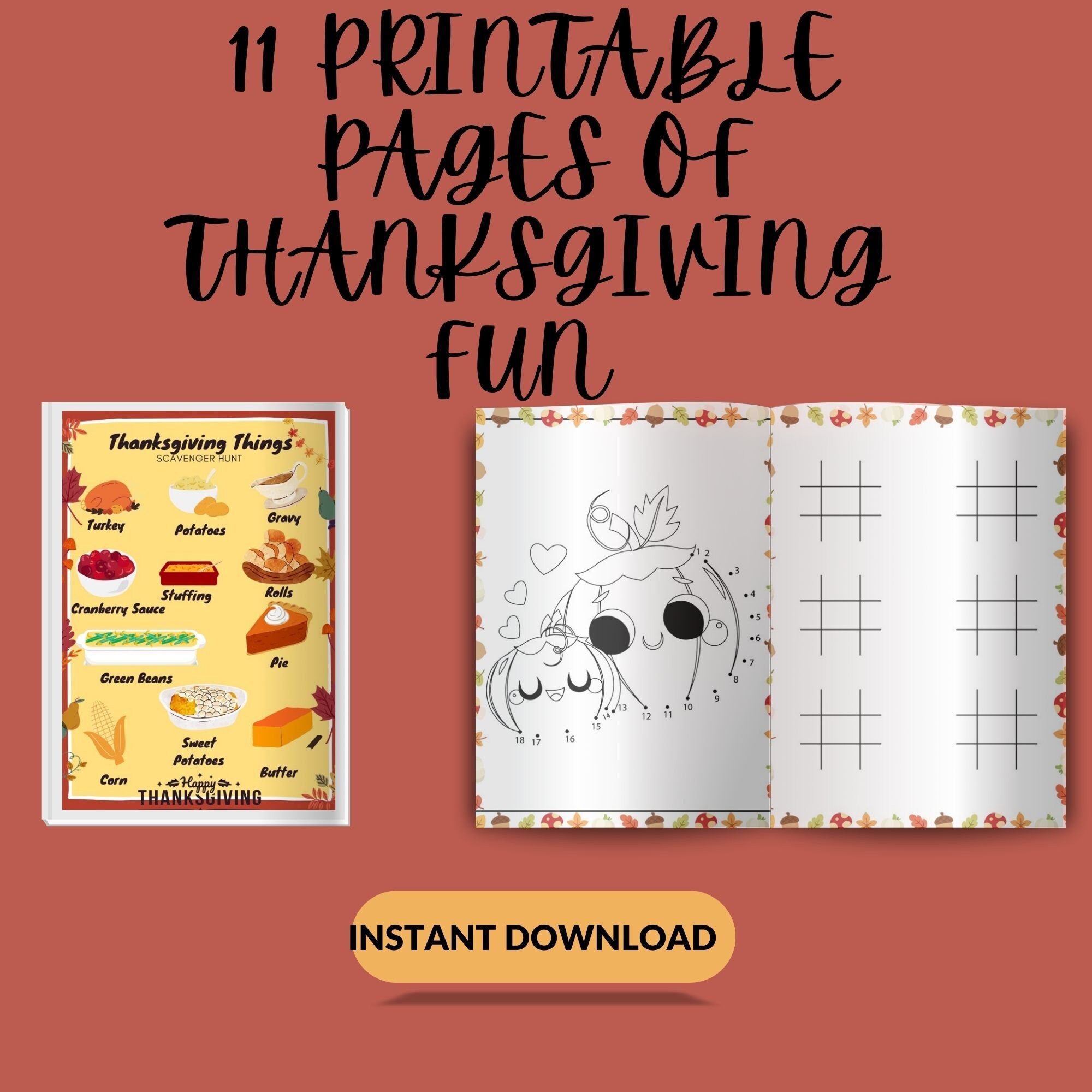 Thanksgiving Activity Printable, Thanksgiving Scavenger Hunt, Kids ...