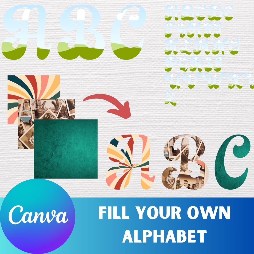 Vintage Canva Alphabet Frame, Canva Template, Canva Frame, Canva ...