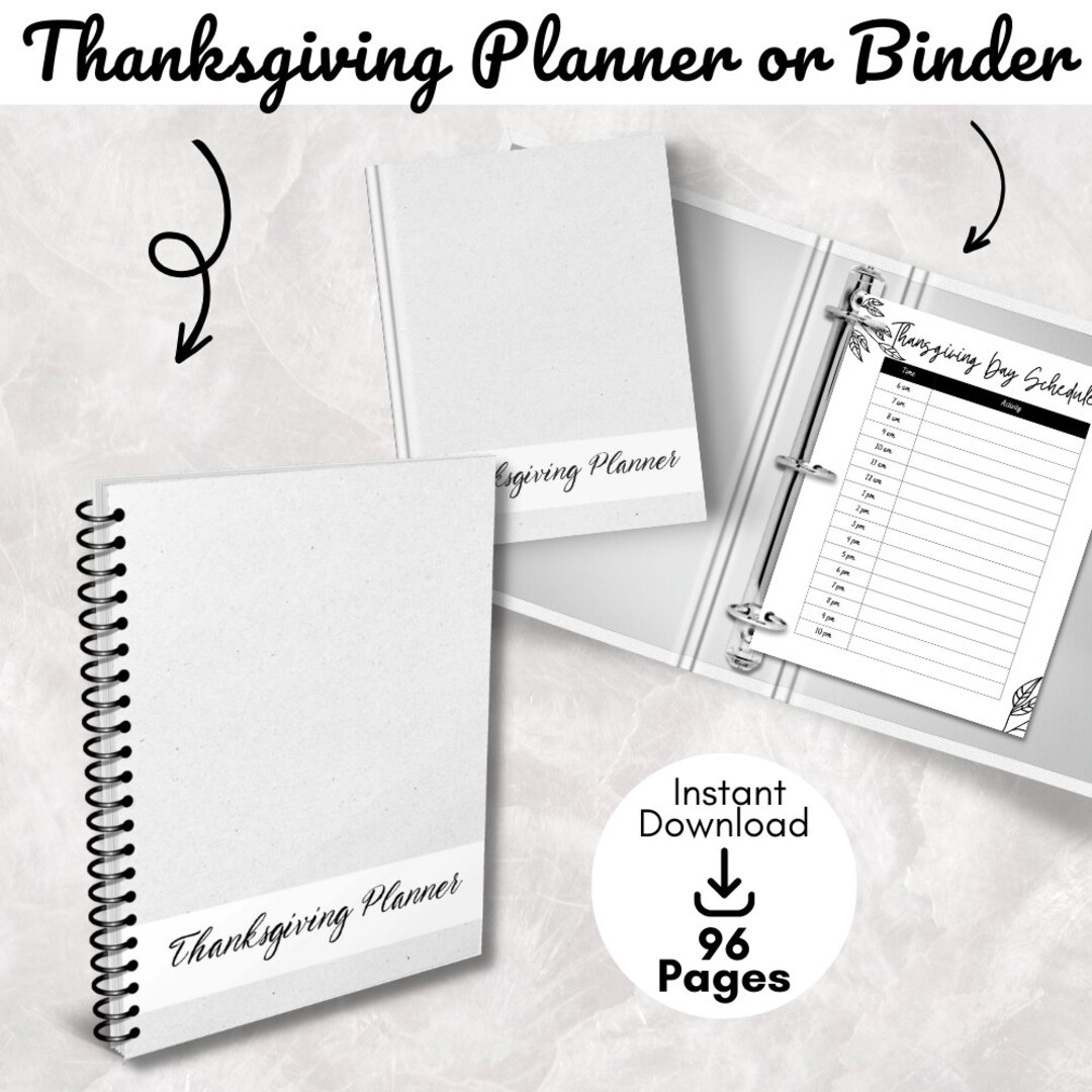 Thanksgiving Day Planner, Printable Thanksgiving Planner, Holiday ...