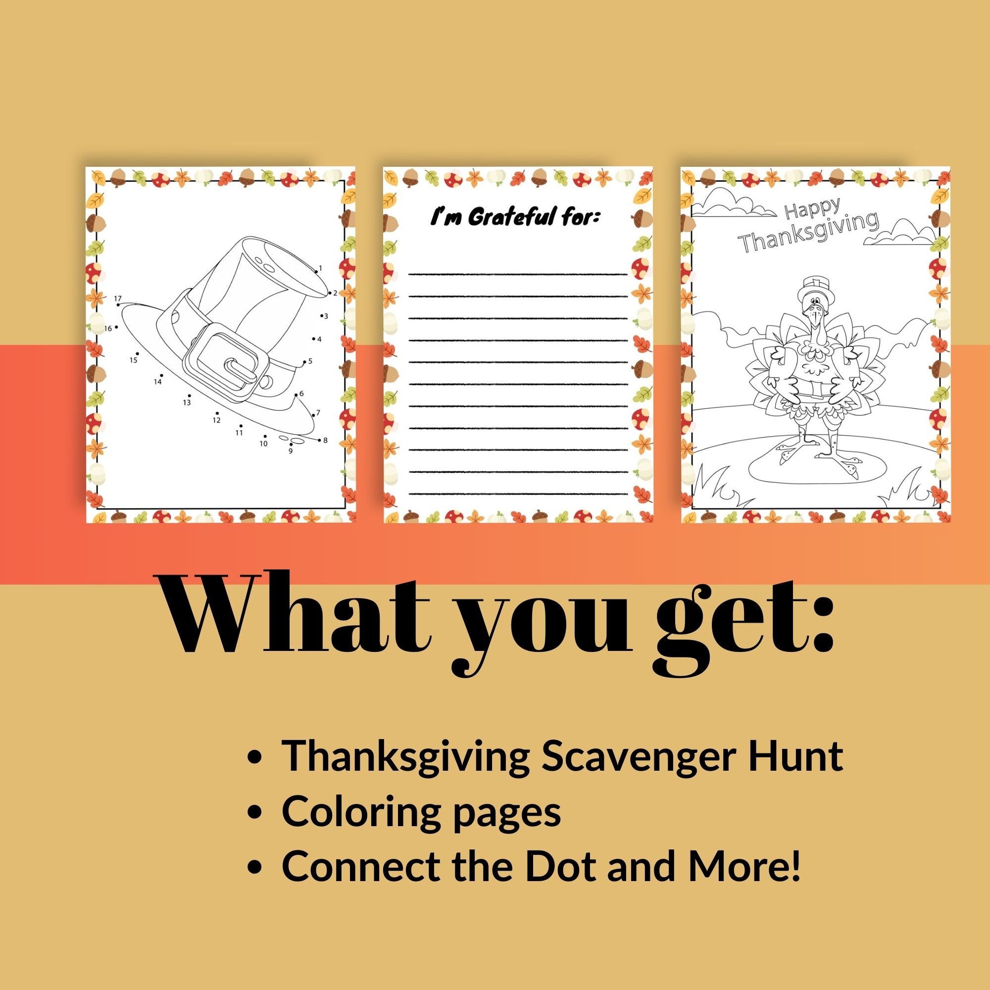 Thanksgiving Activity Printable, Thanksgiving Scavenger Hunt, Kids ...