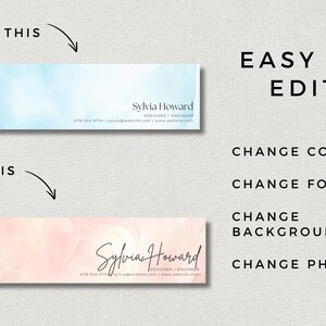 Linkedin Cover Template, Watercolor Blue, INSTANT DOWNLOAD, 4 Linkedin ...