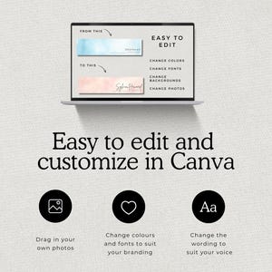 Linkedin Cover Template, Watercolor Blue, INSTANT DOWNLOAD, 4 Linkedin ...