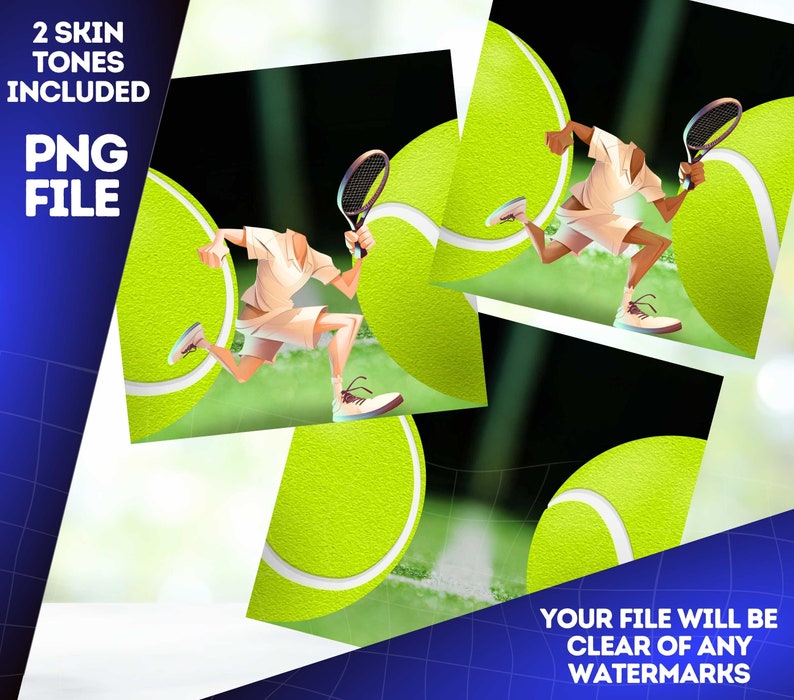 Funny Custom Tennis Tumbler 20 Oz Custom Face Wrap Bundle Sublimation ...