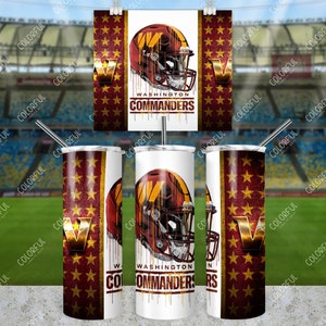Washington Commanders Tumbler Design, 20oz Skinny Tumbler Wrap ...