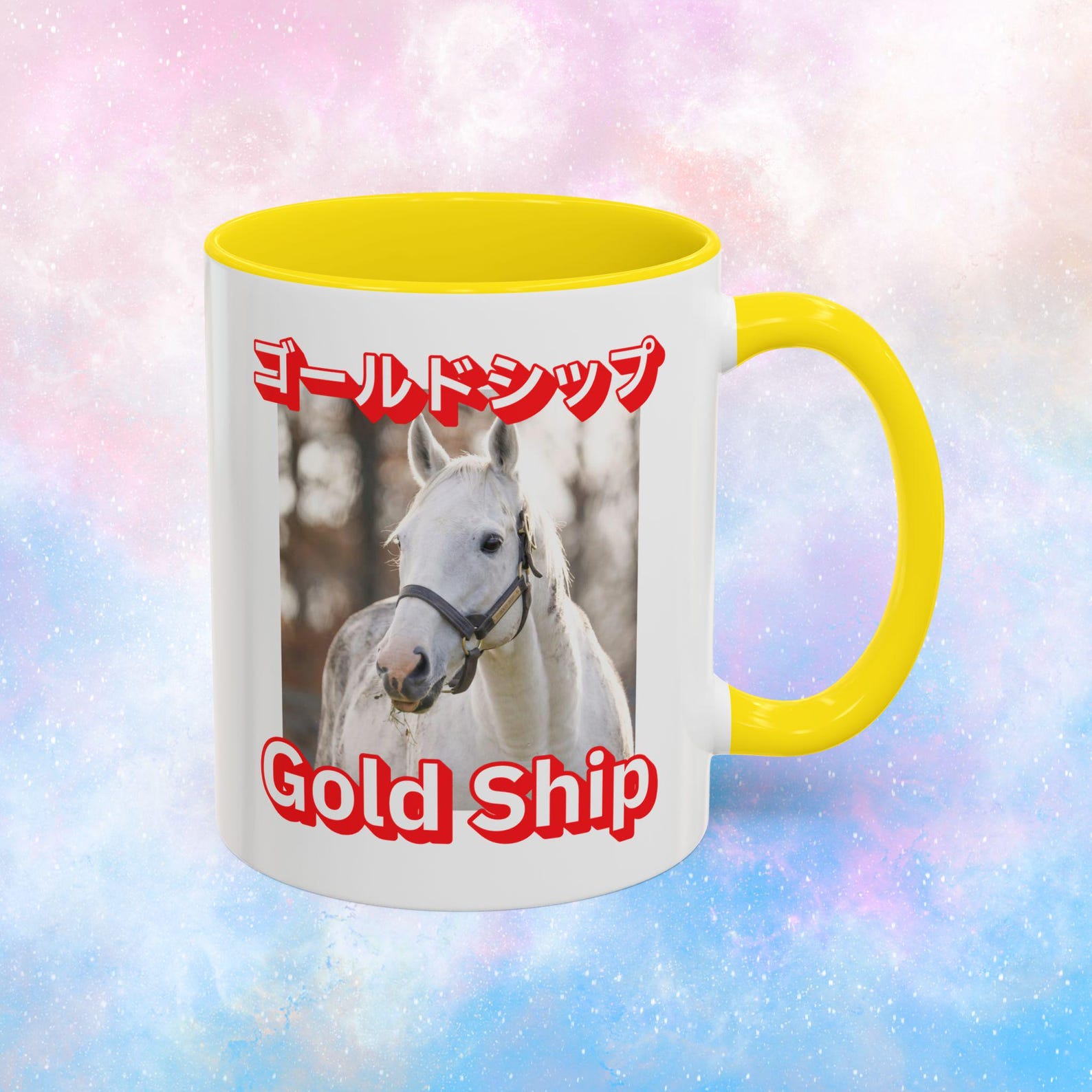 Gold Ship Mug, Gold Ship Cup, Gold Ship Fan Gift, Gold Ship Horse Print ...