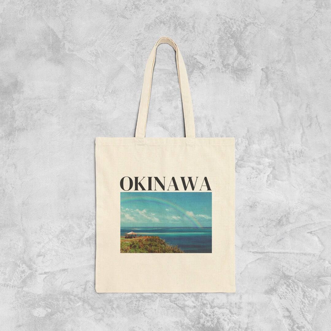 Minimalist Okinawa Bag, Vintage Okinawa Tote Bag, Japan Bag, Japan Gift, Japanese Gift, Gift for ...