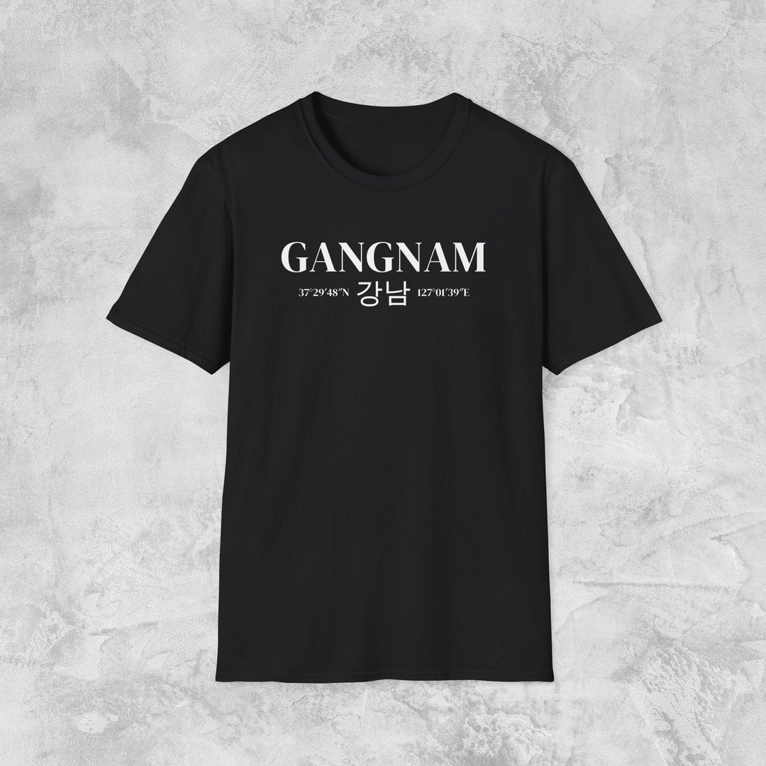 Minimalist Gangnam Shirt, Korean Gift, Korean Shirt, Kdrama Fan, Kpop ...
