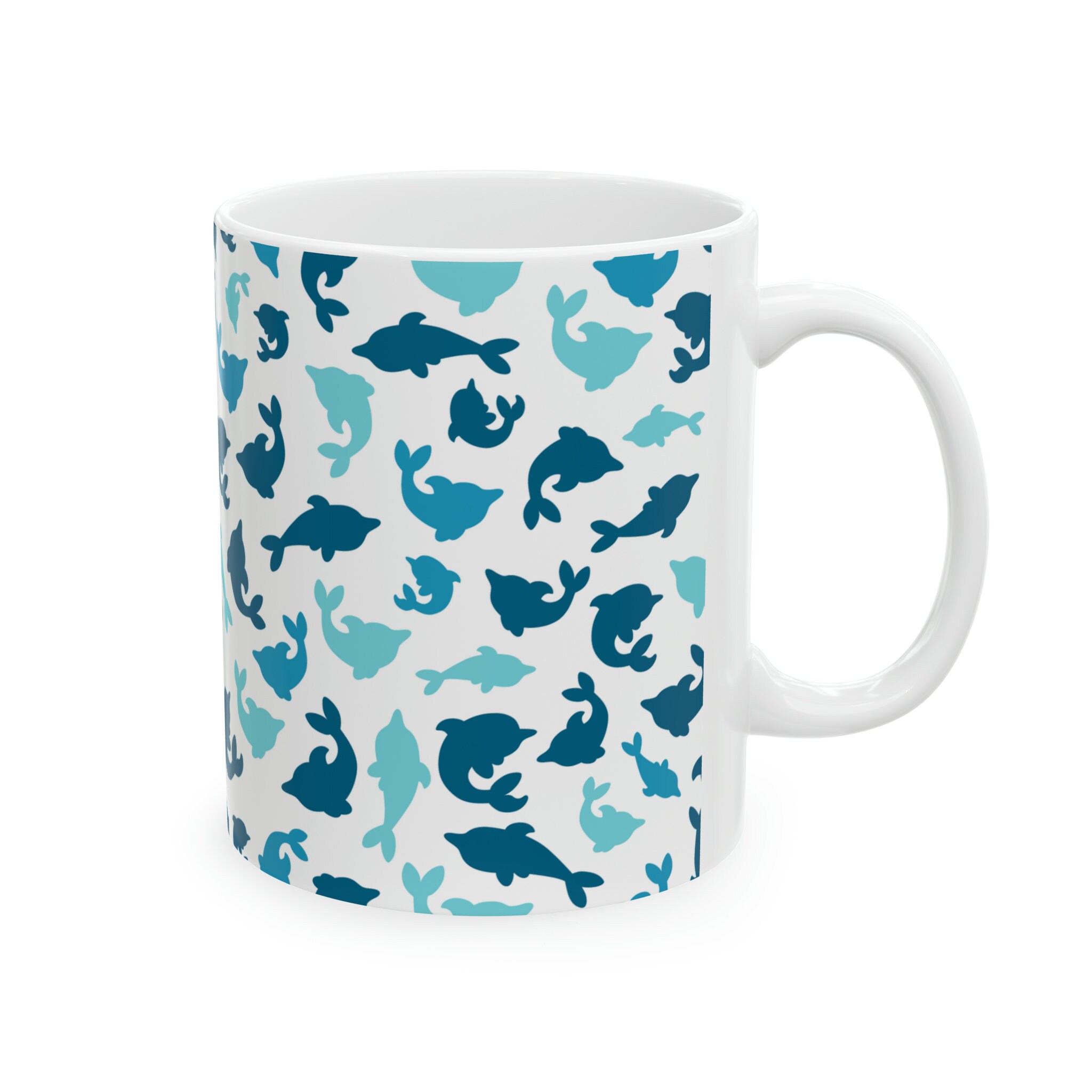 Dolphin Mug Ocean Lover Gift, Ocean Creatures Mug, Sea Animals Mug ...