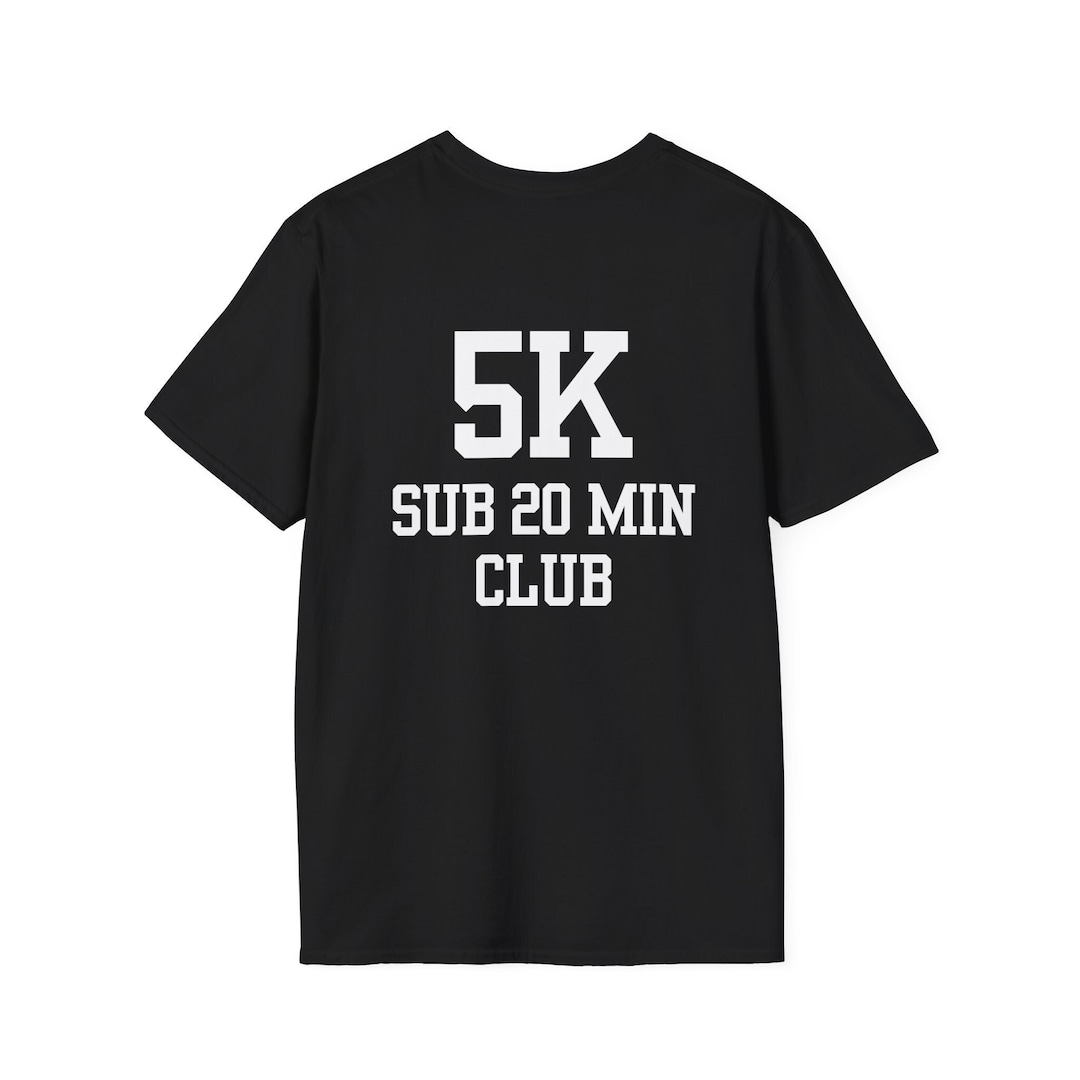 5K Sub 20 Min Club, Running Shirt, Jogging Shirt, Marathon Runner Gift ...