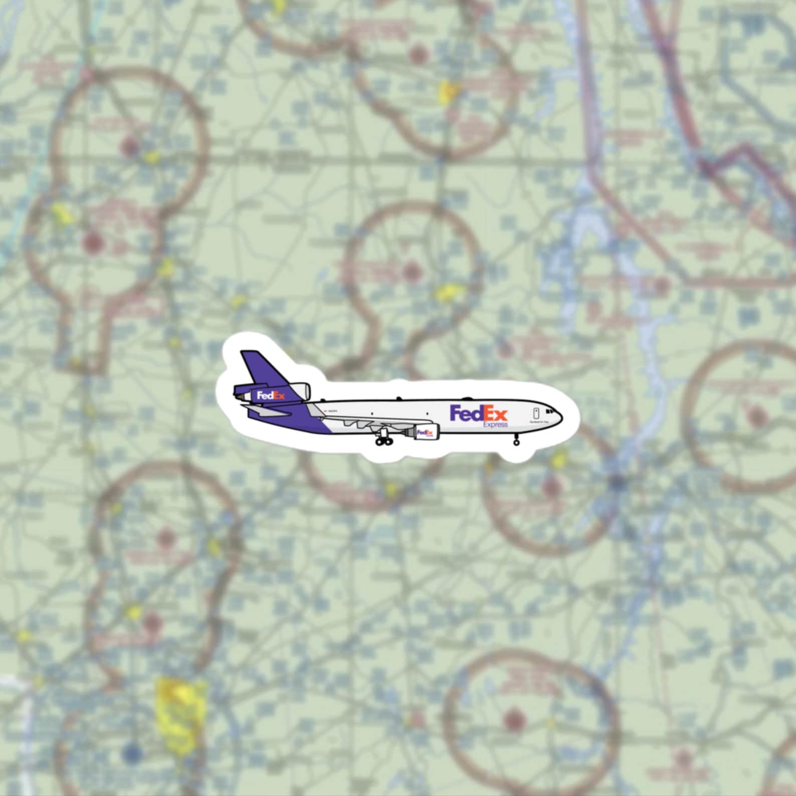 Fedex MD11 Cargo Plane Sticker Decal Mcdonnell Douglas Class Plane ...