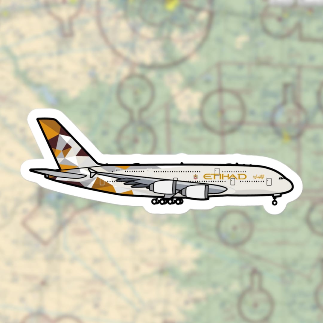 Etihad Airways A380 Sticker Decal - Etsy