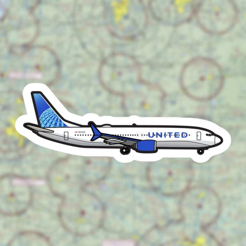 United Boeing 737 MAX Decal - Etsy Canada