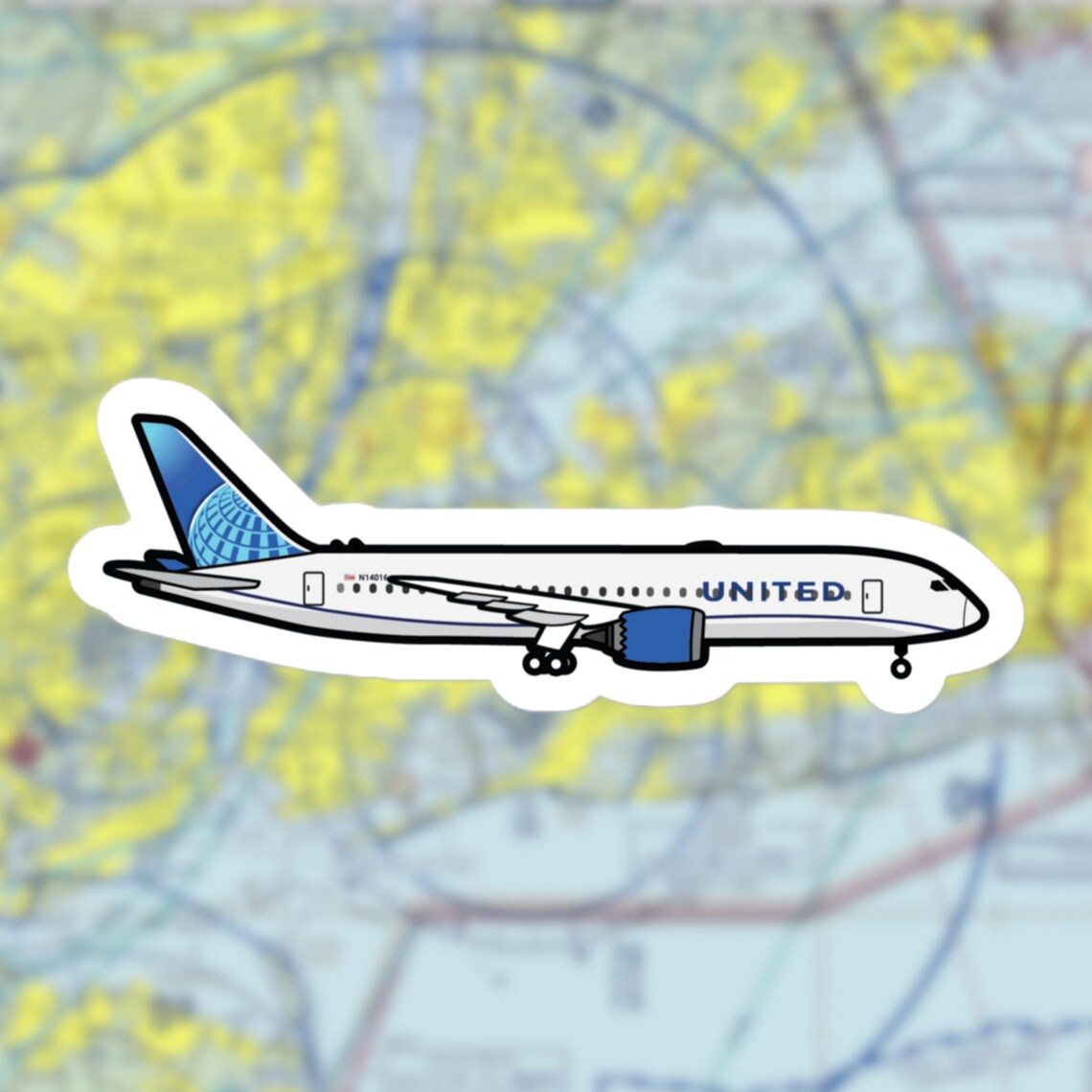 United Boeing 787 Sticker Decals - Etsy