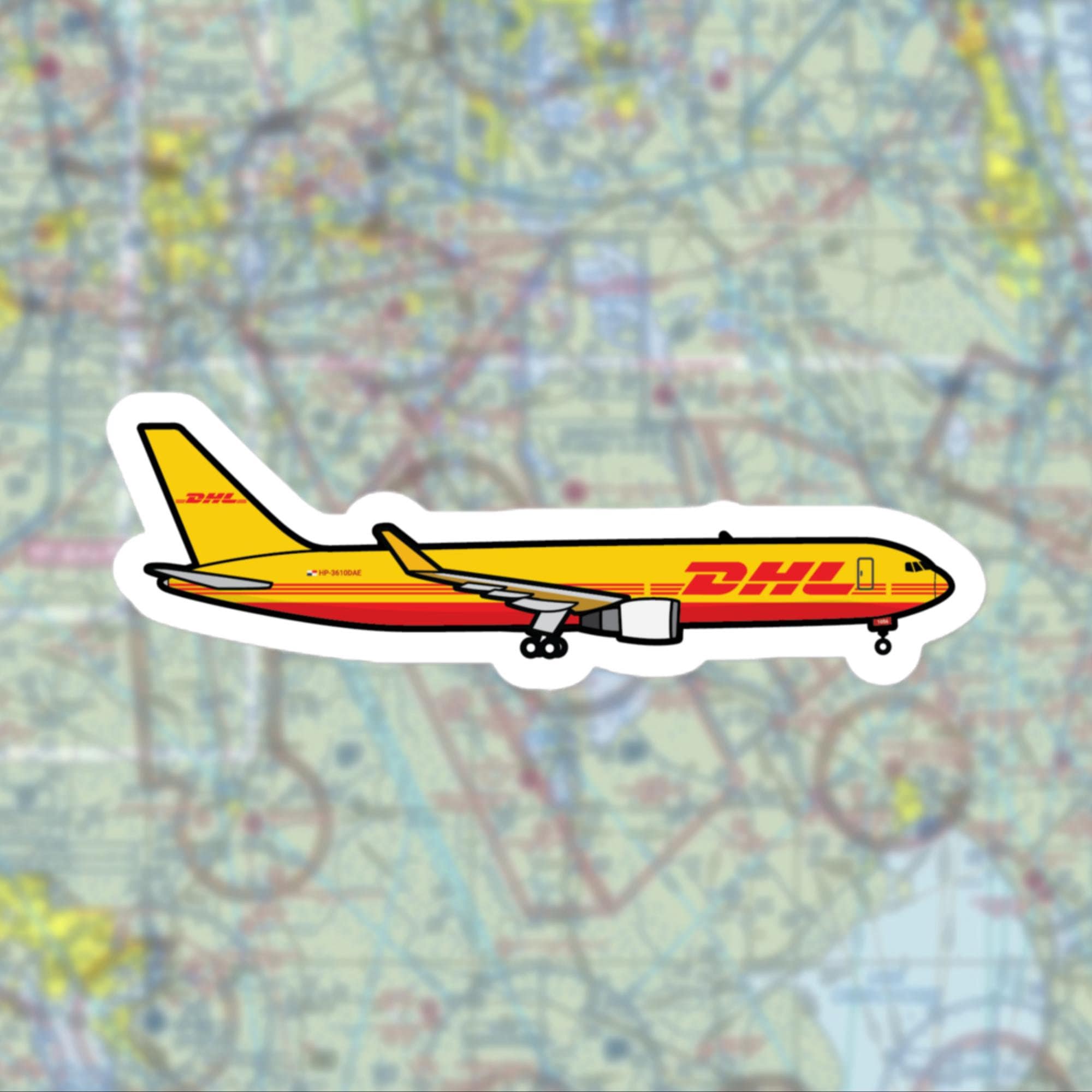 DHL Boeing 767 Cargo Plane Sticker - Etsy