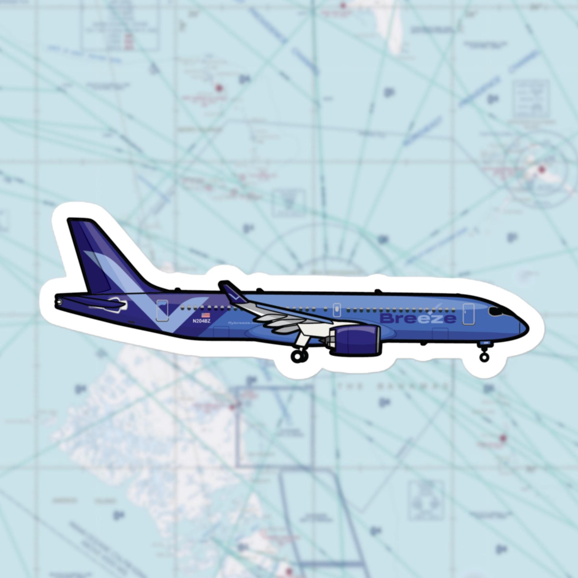 Breeze Airways Airbus A220 Decal - Etsy