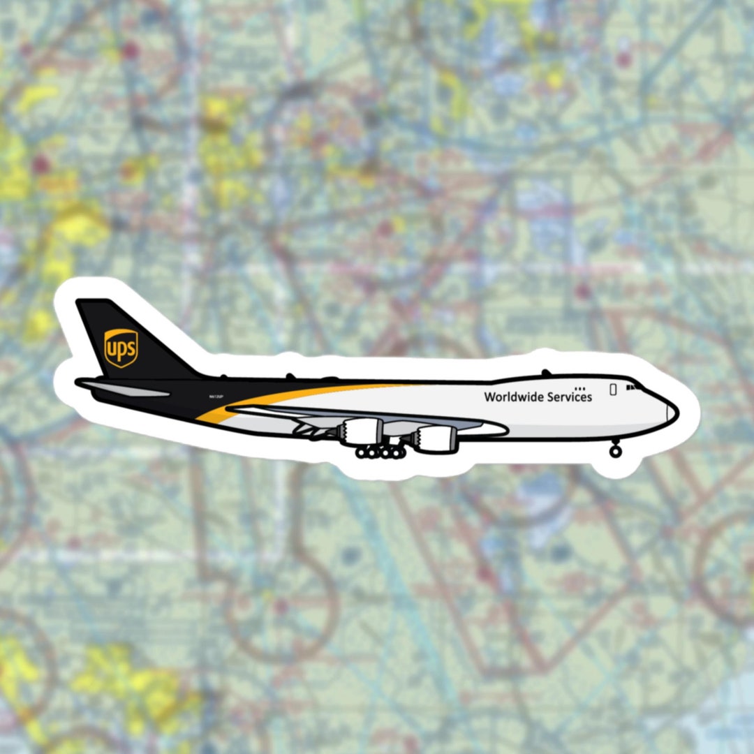 UPS Boeing 747 Sticker Decal | 747 Laptop Tumbler Sticker - Etsy
