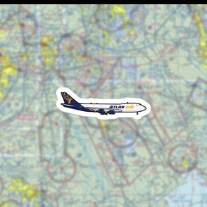 Atlas Air Boeing 747 Cargo Plane Sticker Decal - Etsy