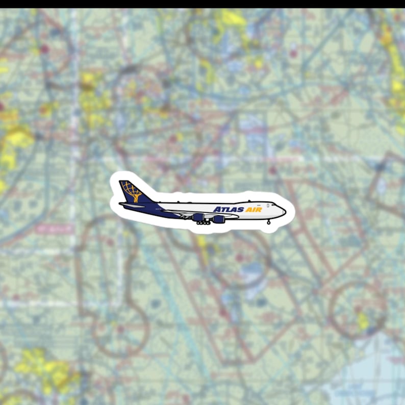 Atlas Air Boeing 747 Cargo Plane Sticker Decal - Etsy
