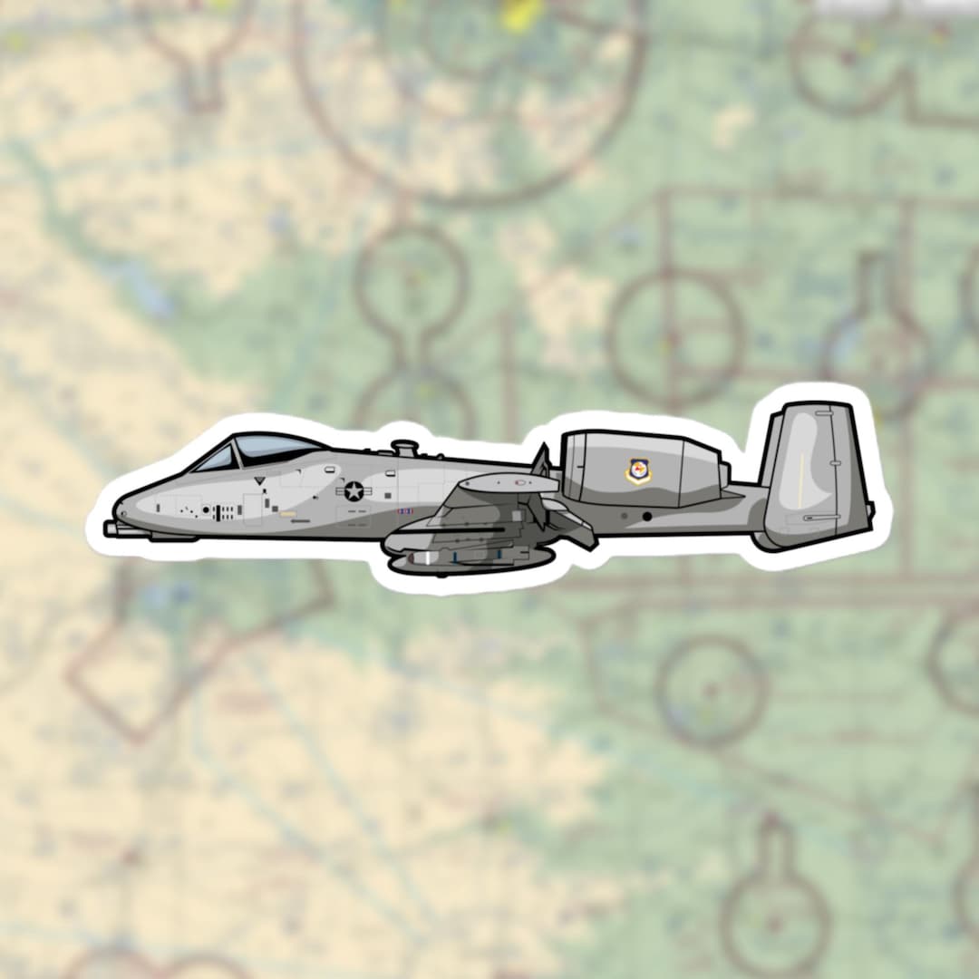 A-10 Warthog Sticker - Durable Decal for Military Aircraft Enthusiasts ...